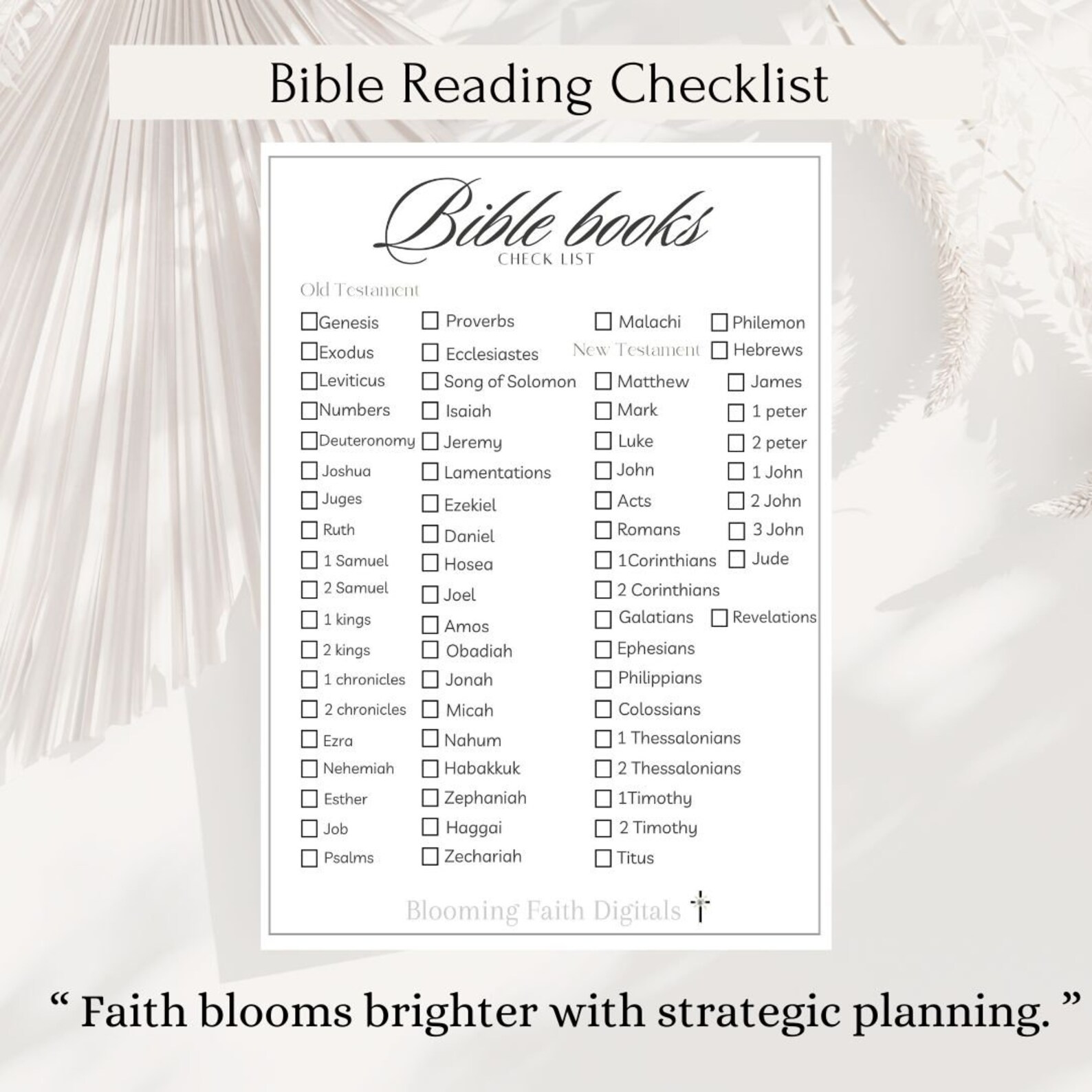Printable Bible Books Checklist - Old & New Testament Reading Tracker ...