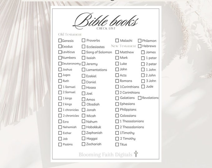 Printable Bible Books Checklist - Old & New Testament Reading Tracker ...