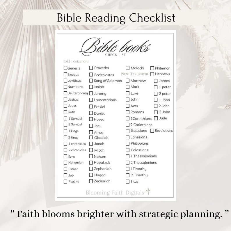 Printable Bible Books Checklist - Old & New Testament Reading Tracker ...
