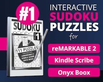 Interactive PDF, Sudoku for Your Remarkable 2, Kindle Scribe and Onyx ...