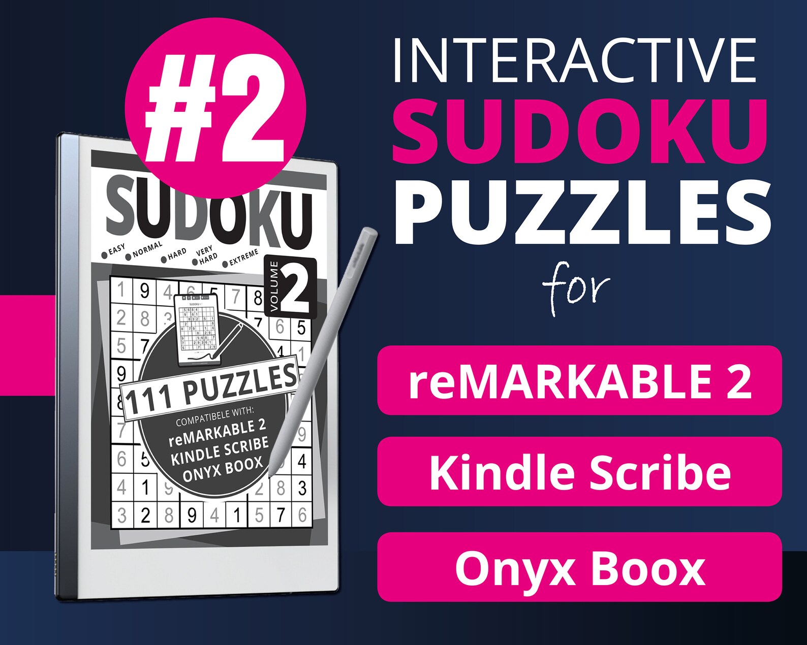 Interactive PDF, Sudoku for Your Remarkable 2, Kindle Scribe and Onyx ...