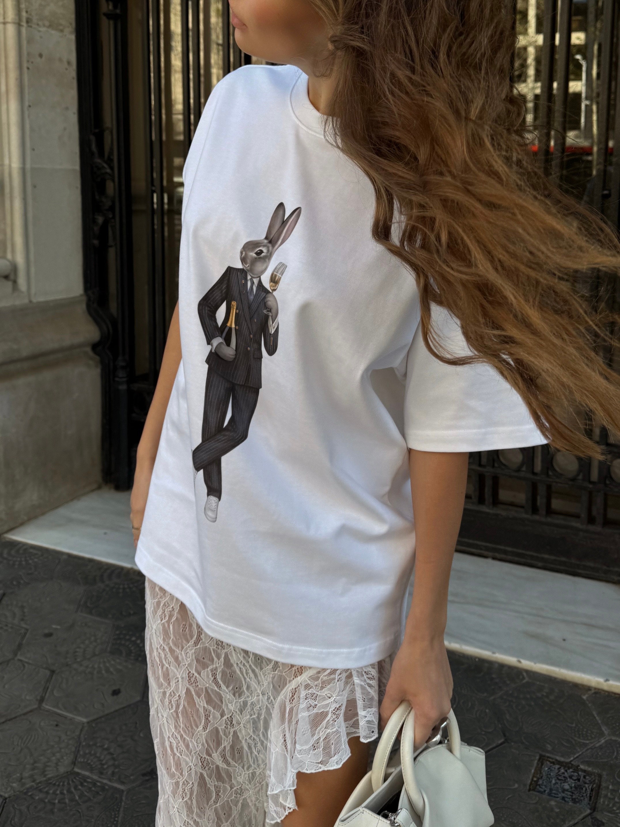 Oversized T-shirt With Art Print, Heavyweight 100% Cotton, Exclusive ...