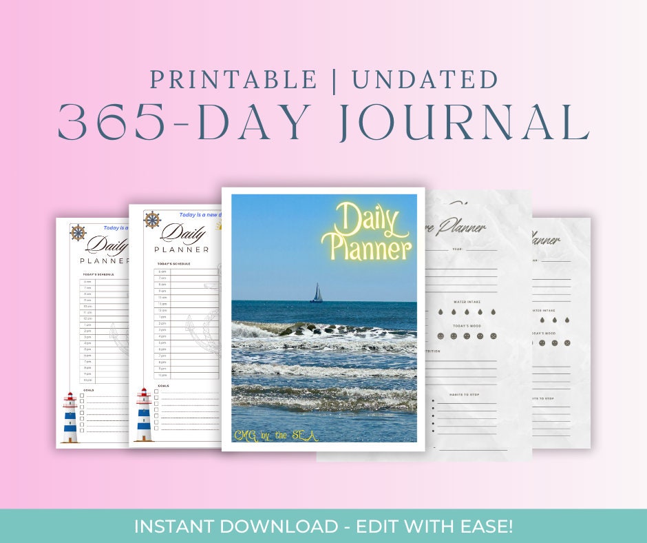 Digital Daily Planner Nautical Theme - Etsy
