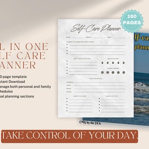 Self-care Planner, Digital Planner, Self Love Organizer, Mindfulness ...