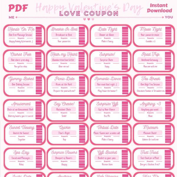 Love Coupons - Etsy