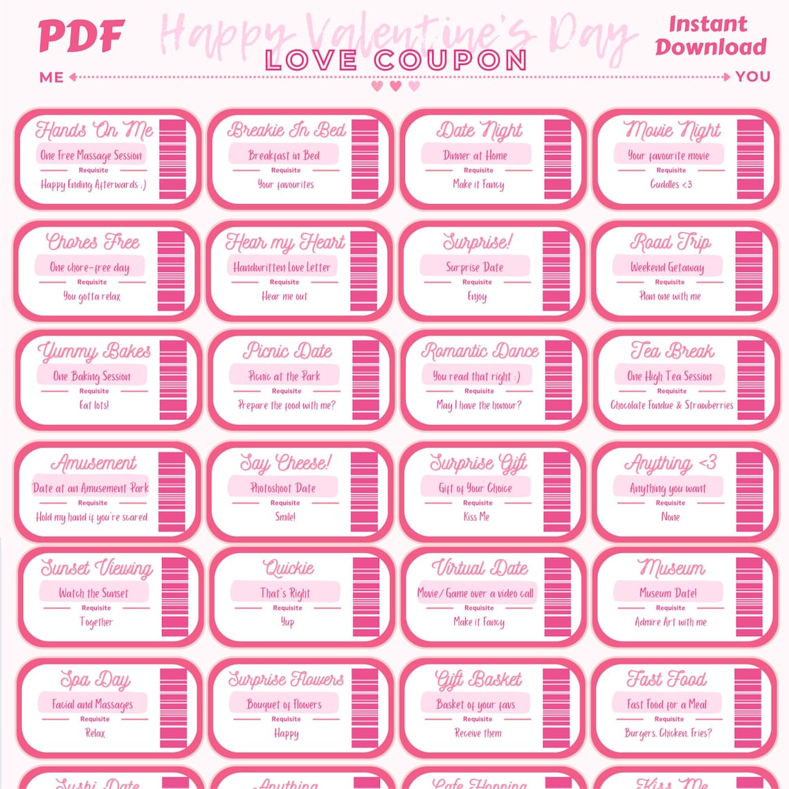 32 Love Coupon | Personalized, Customizable, Printable Coupons ...