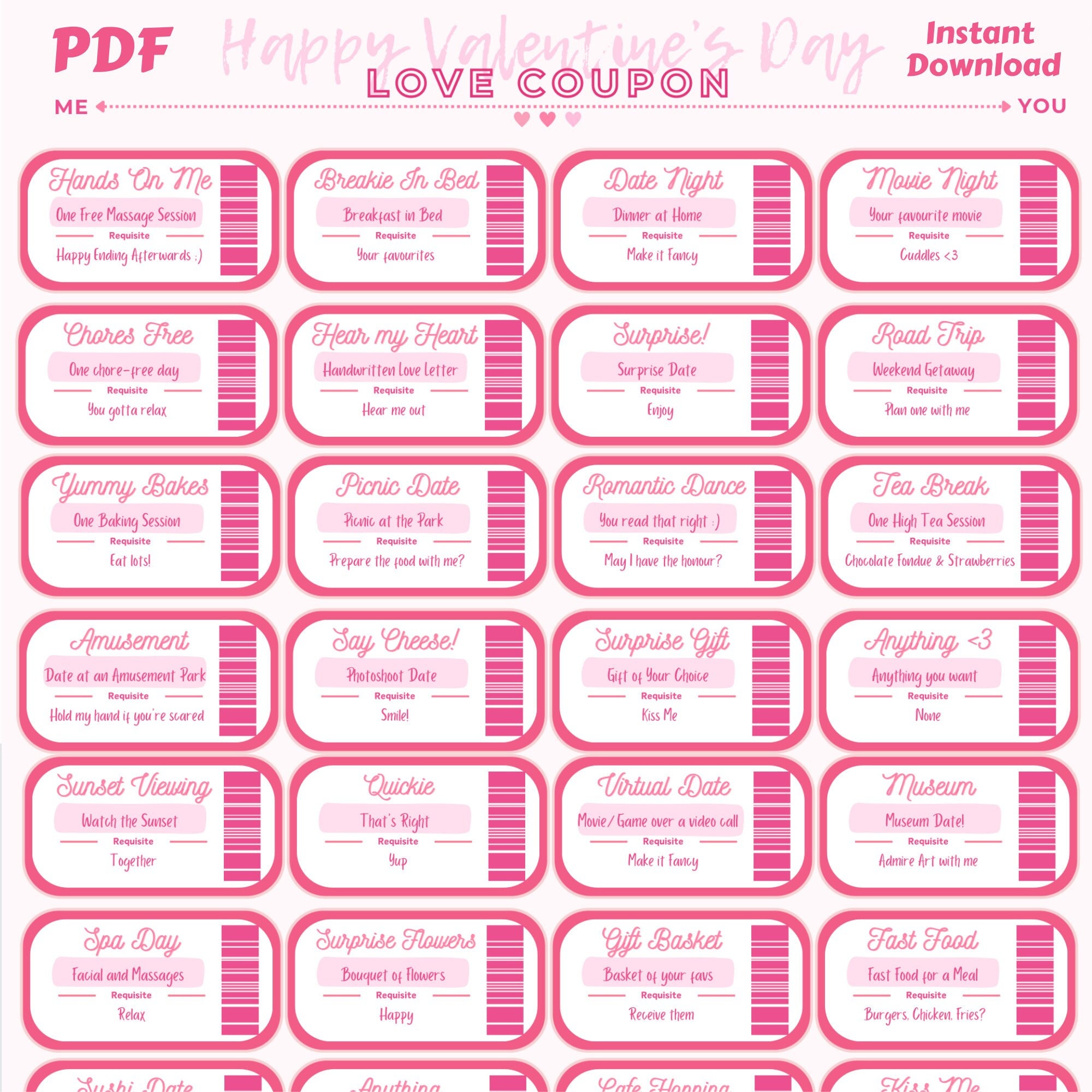 32 Love Coupon | Personalized, Customizable, Printable Coupons ...