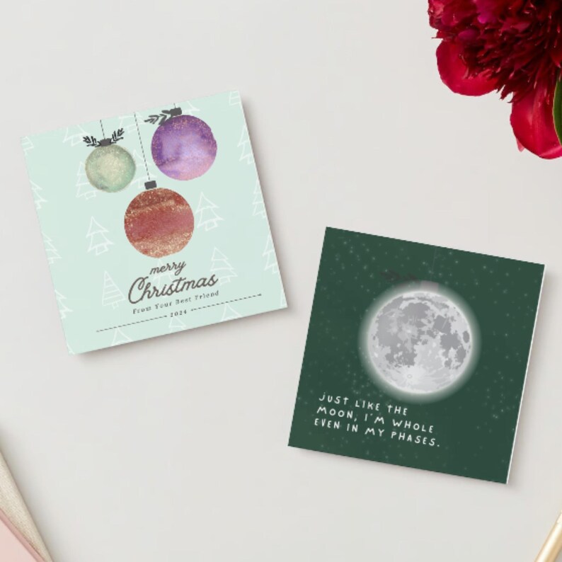 25 Self Love Affirmation Cards, Christmas Theme, Printable Affirmation ...