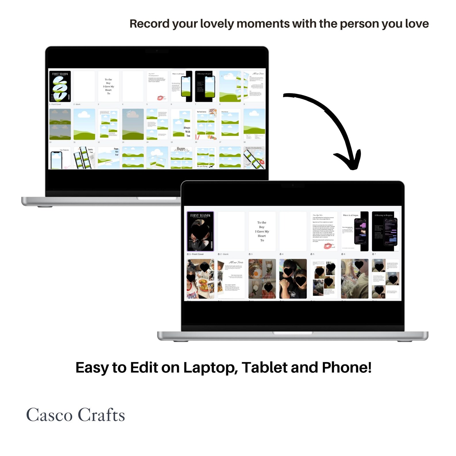 50 Pages Photo Coffee Table Book, Canva Template, Digital Magazine ...