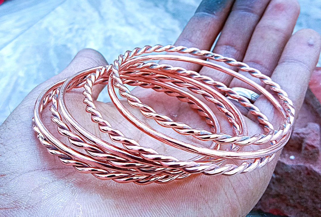 Solid Copper Sacred Cubit Copper Tensor Bracelet Minimalist Copper Bangle Copper Bracelet ...