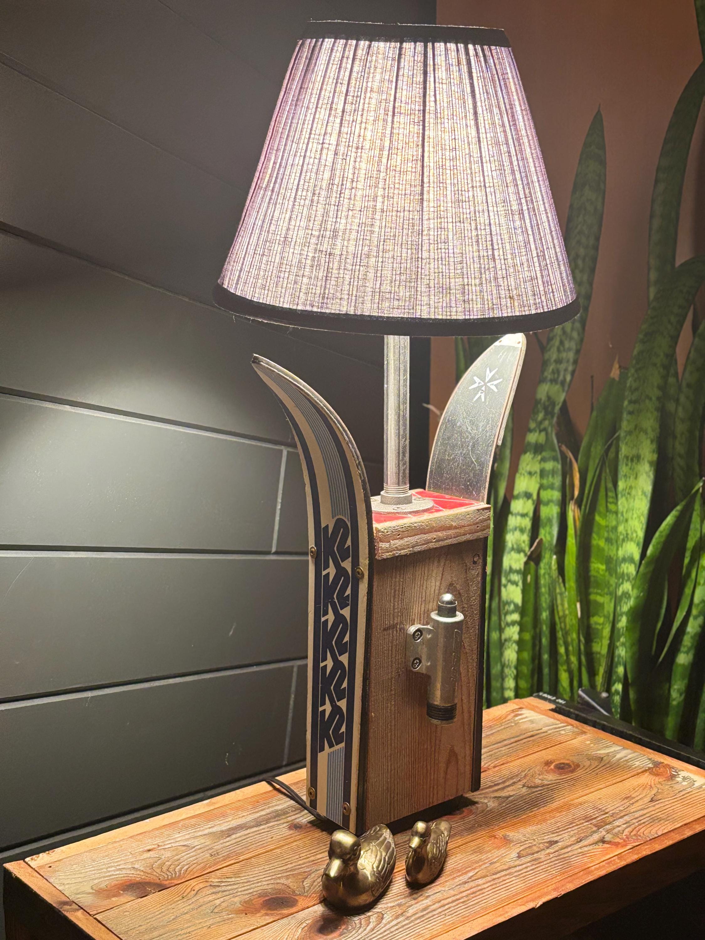 Alpine SKI Hemlock Wood Lamp - Etsy