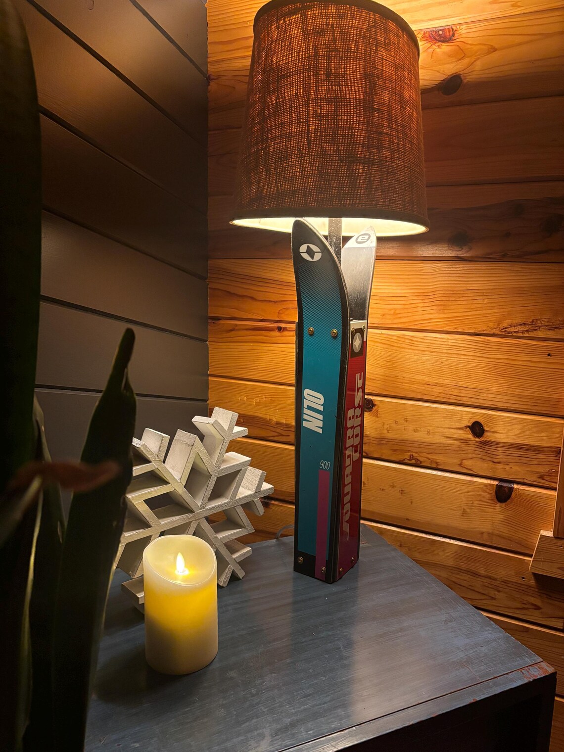 Ski Lodge Table Lamp - Etsy
