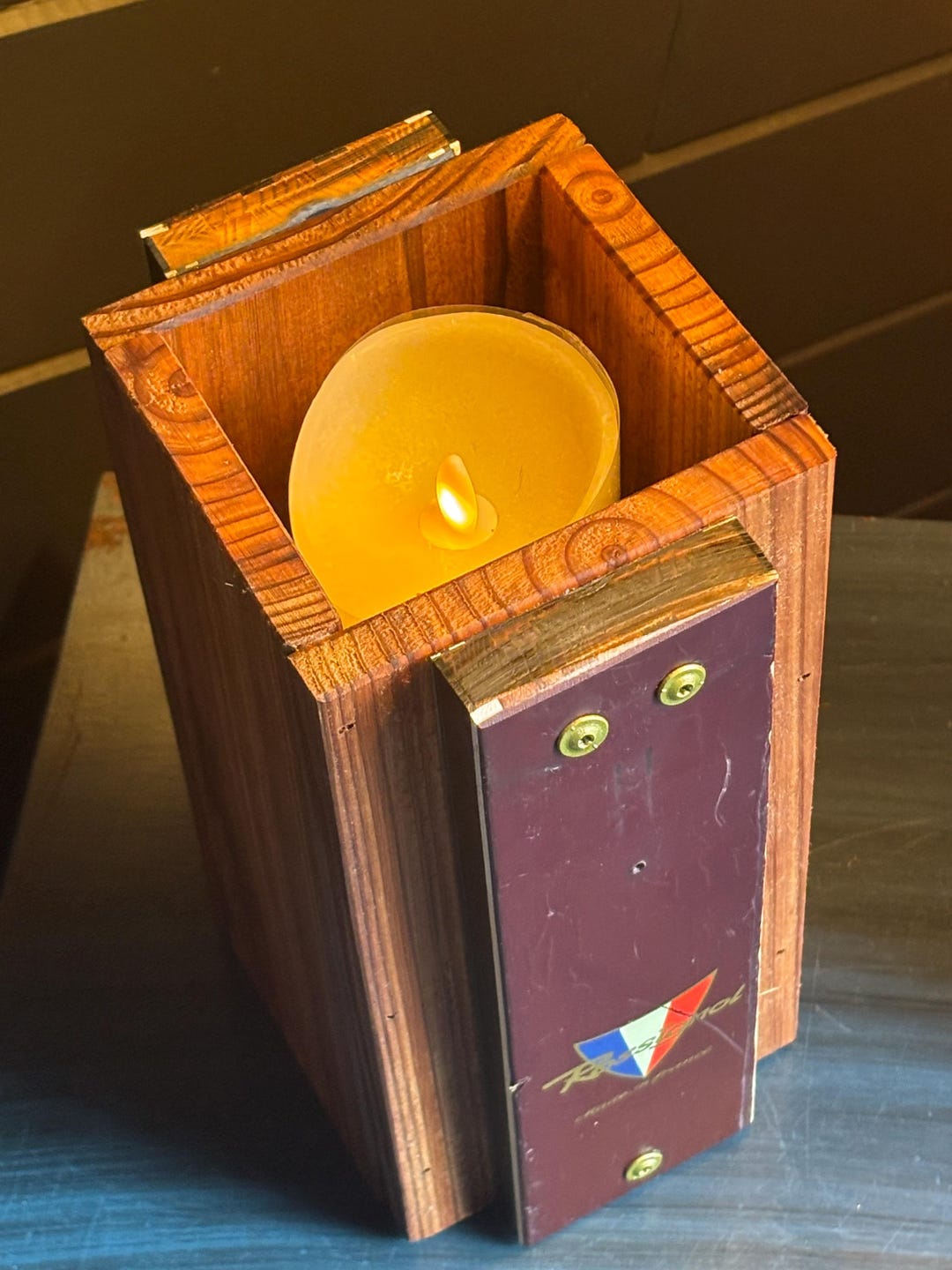 Alpine Ski Cedar Candle Holder - Etsy