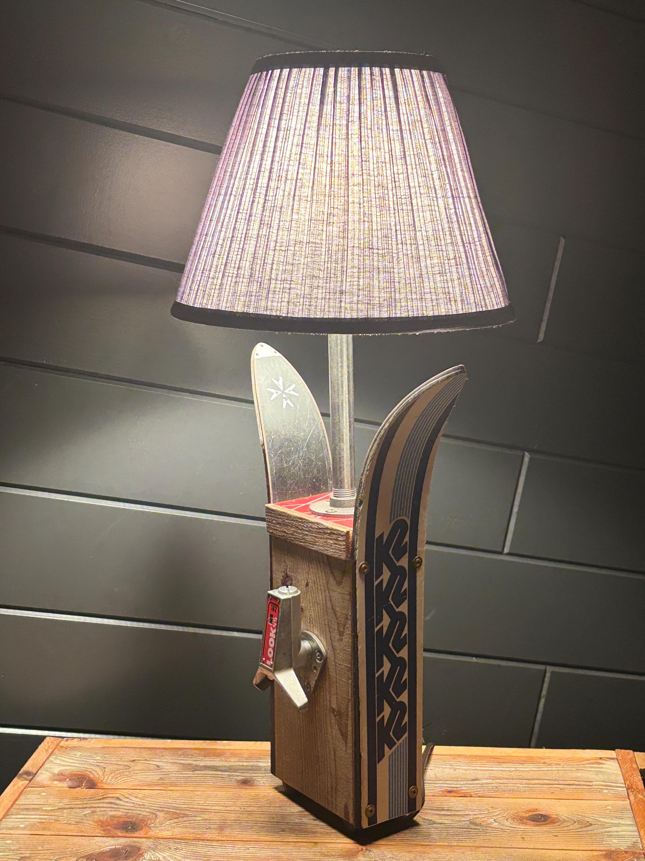 Alpine SKI Hemlock Wood Lamp - Etsy