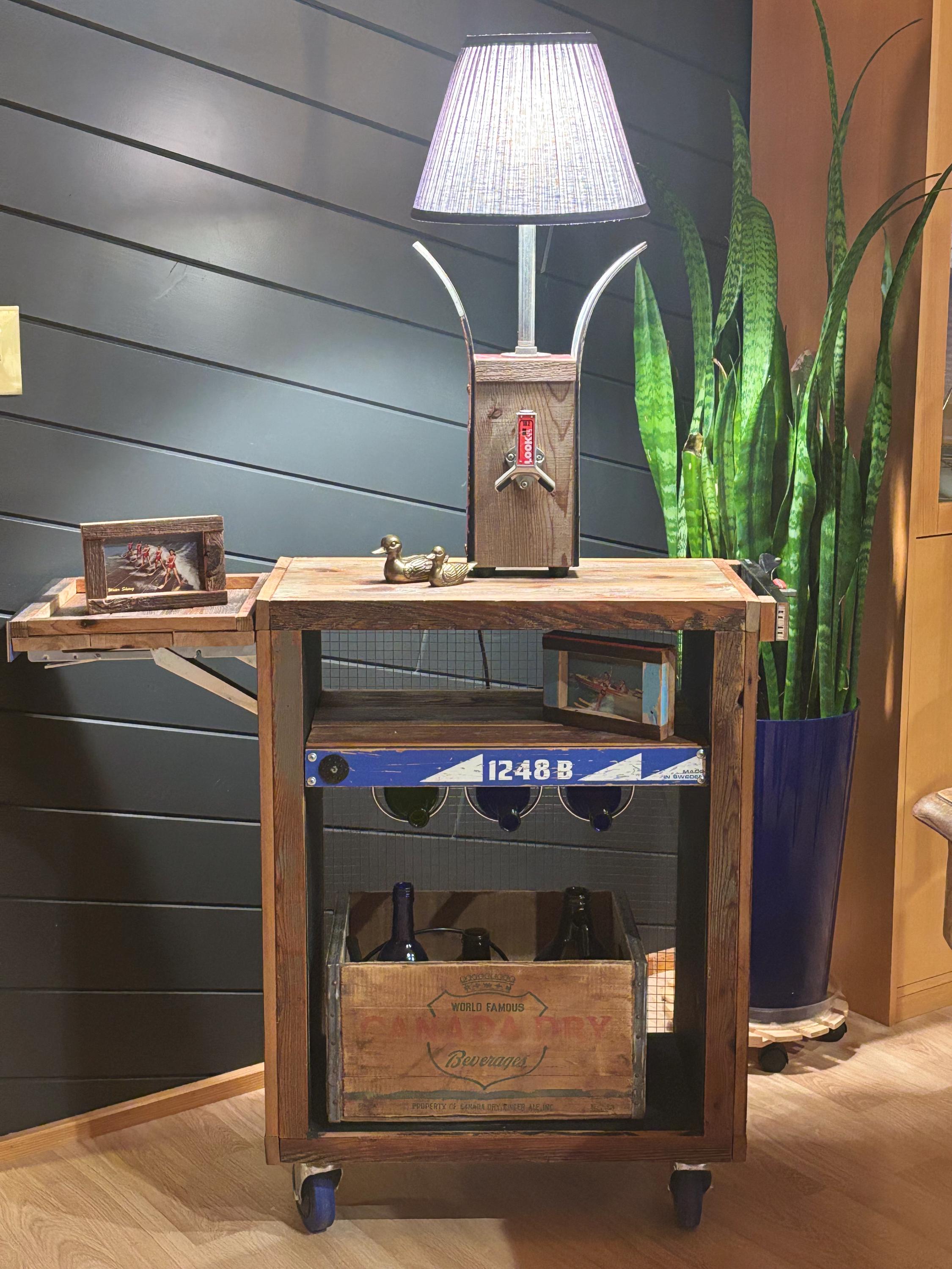 Alpine SKI Hemlock Wood Lamp - Etsy