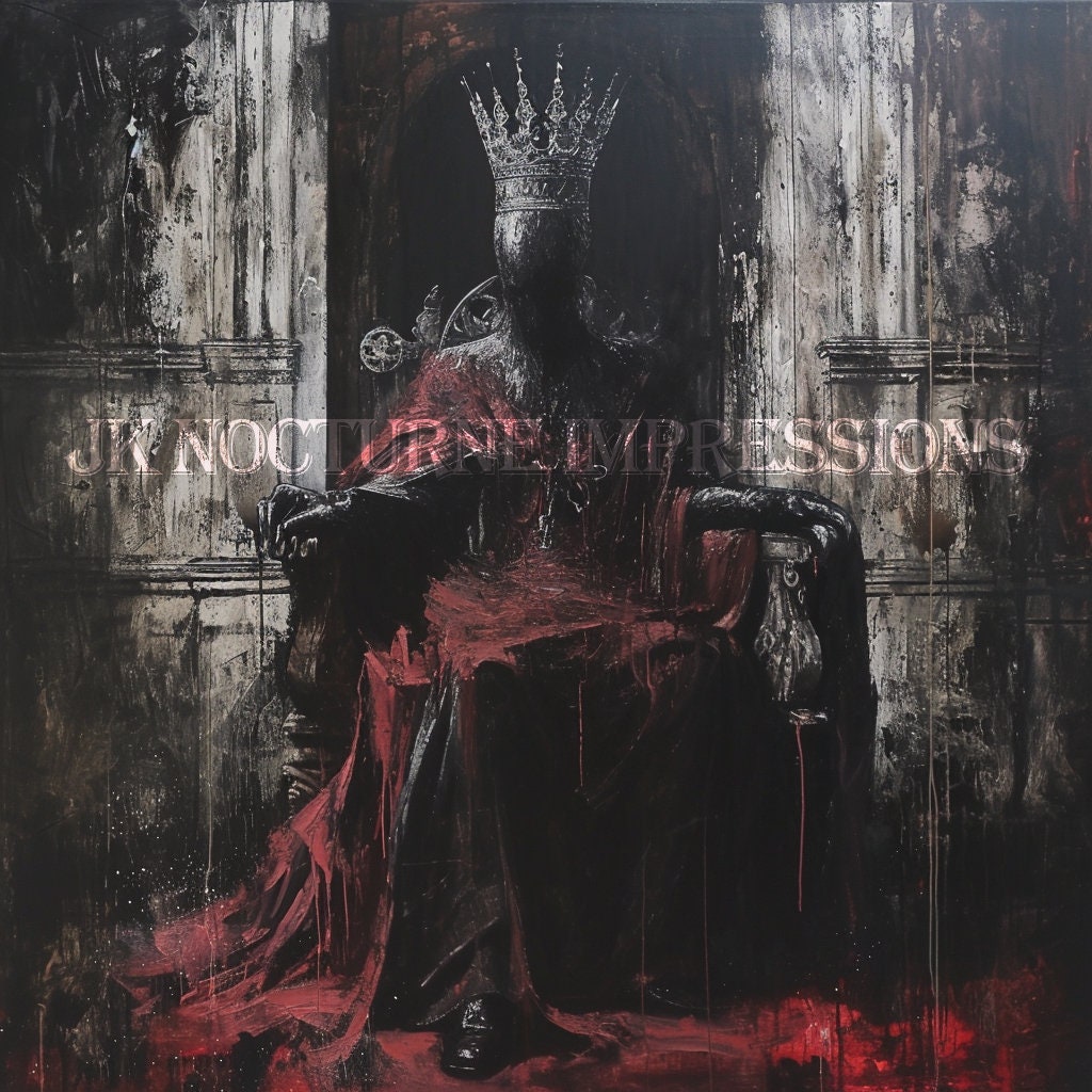 Ghost King Gothic Art, Print,poster, Dark Art, Dark King, Gothic Art ...