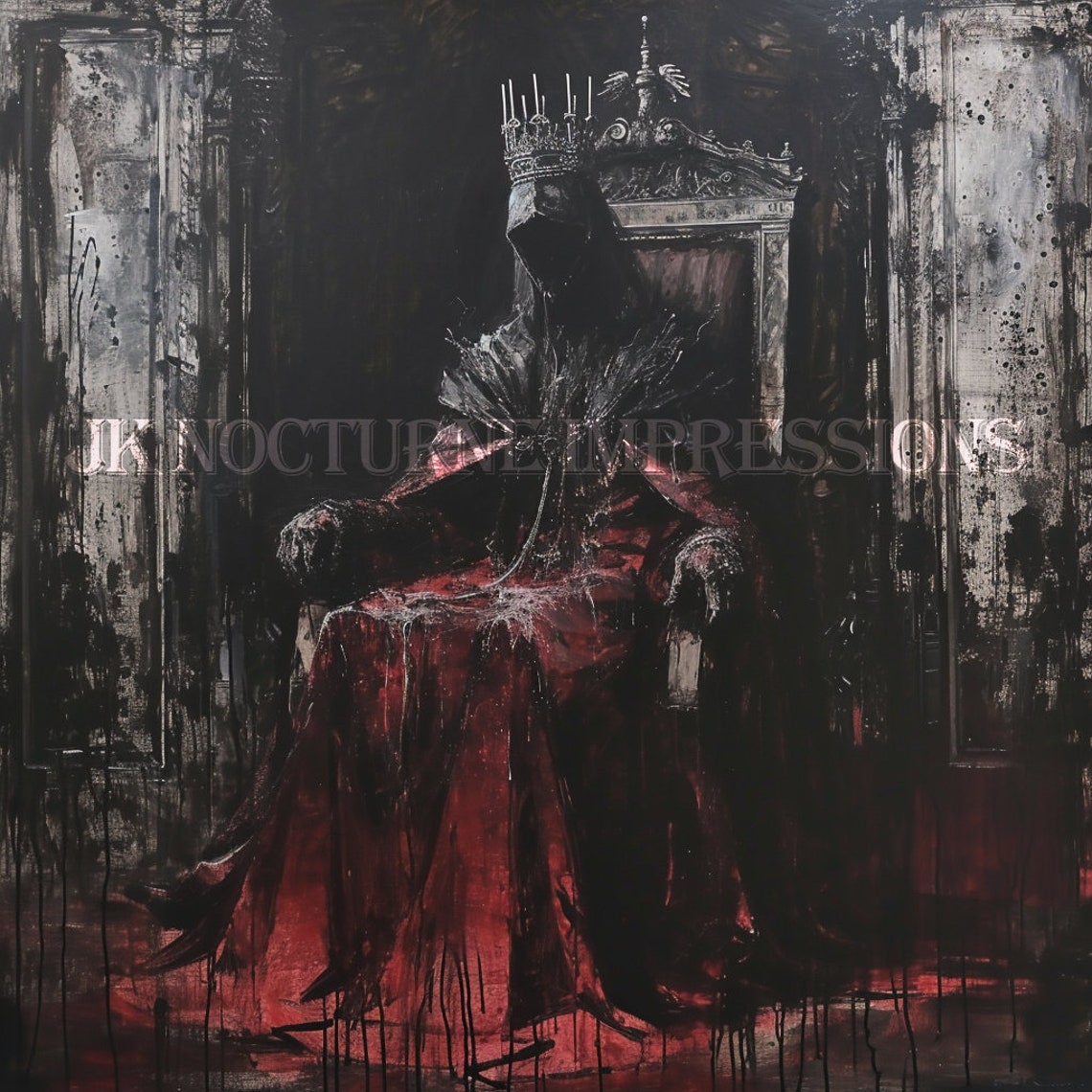 Ghost King Gothic Art, Print,poster, Dark Art, Dark King, Gothic Art ...
