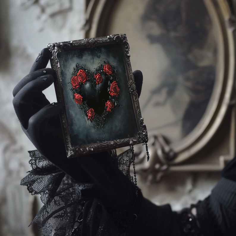 Valentine's Day 5 Set Bloody Hearts, Dark Art, V Day Art, Gothic Art ...