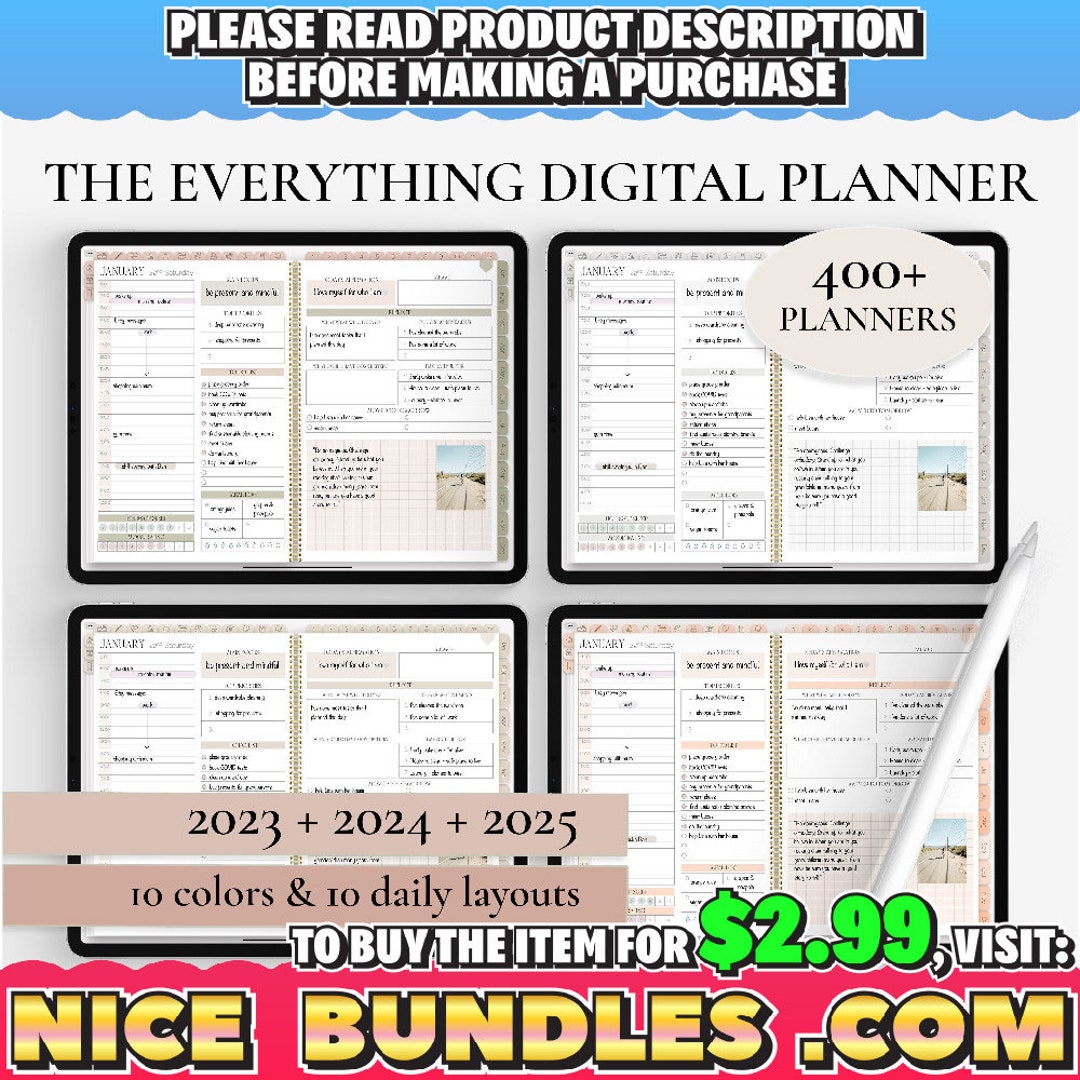 2024-2025 Digital Planner, Goodnotes Planner, iPad Planner, Daily ...