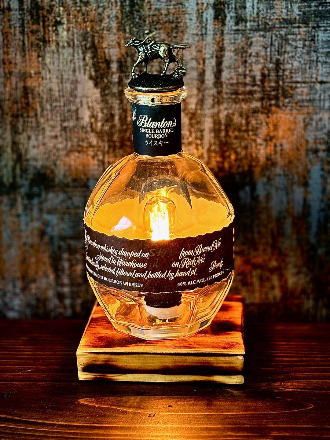 Blanton's Japanese Black Label Bourbon Bottle Lamp - Etsy