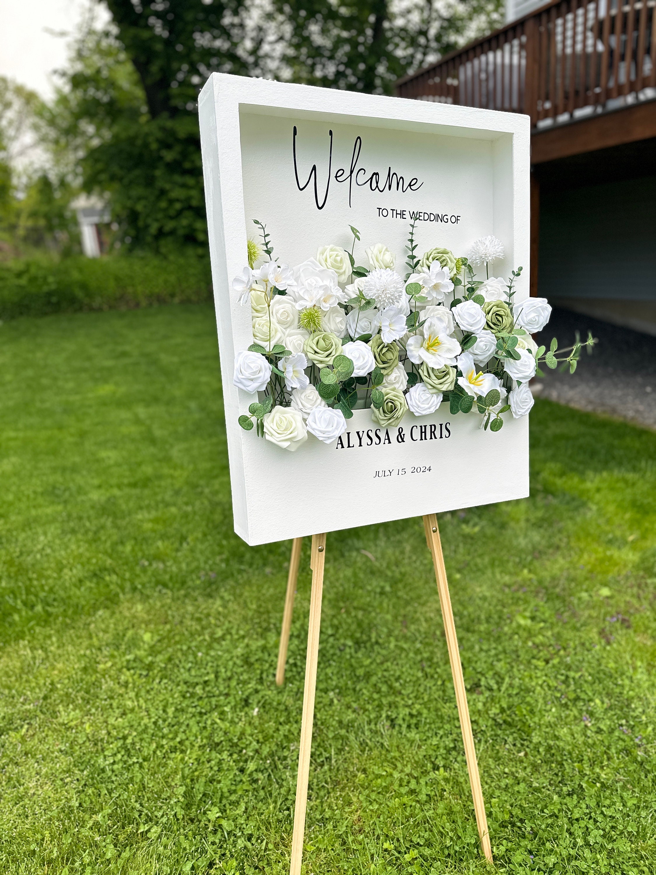 Welcome Sign - Flower Box Welcome Sign - Personalized Event Decor - Etsy