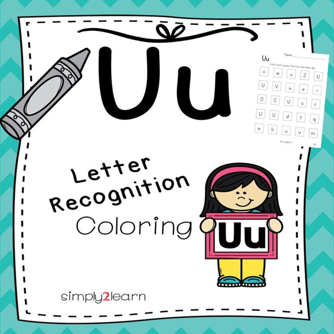 Letter Uu Letter Recognition Coloring DIGITAL DOWNLOAD - Etsy