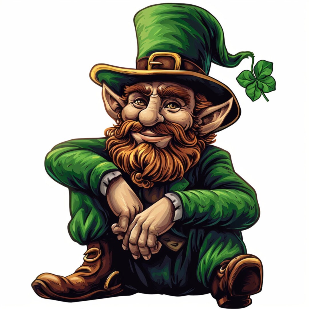 Leprechaun Digital Art, St. Patrick's Day Clipart, Fantasy Creature ...