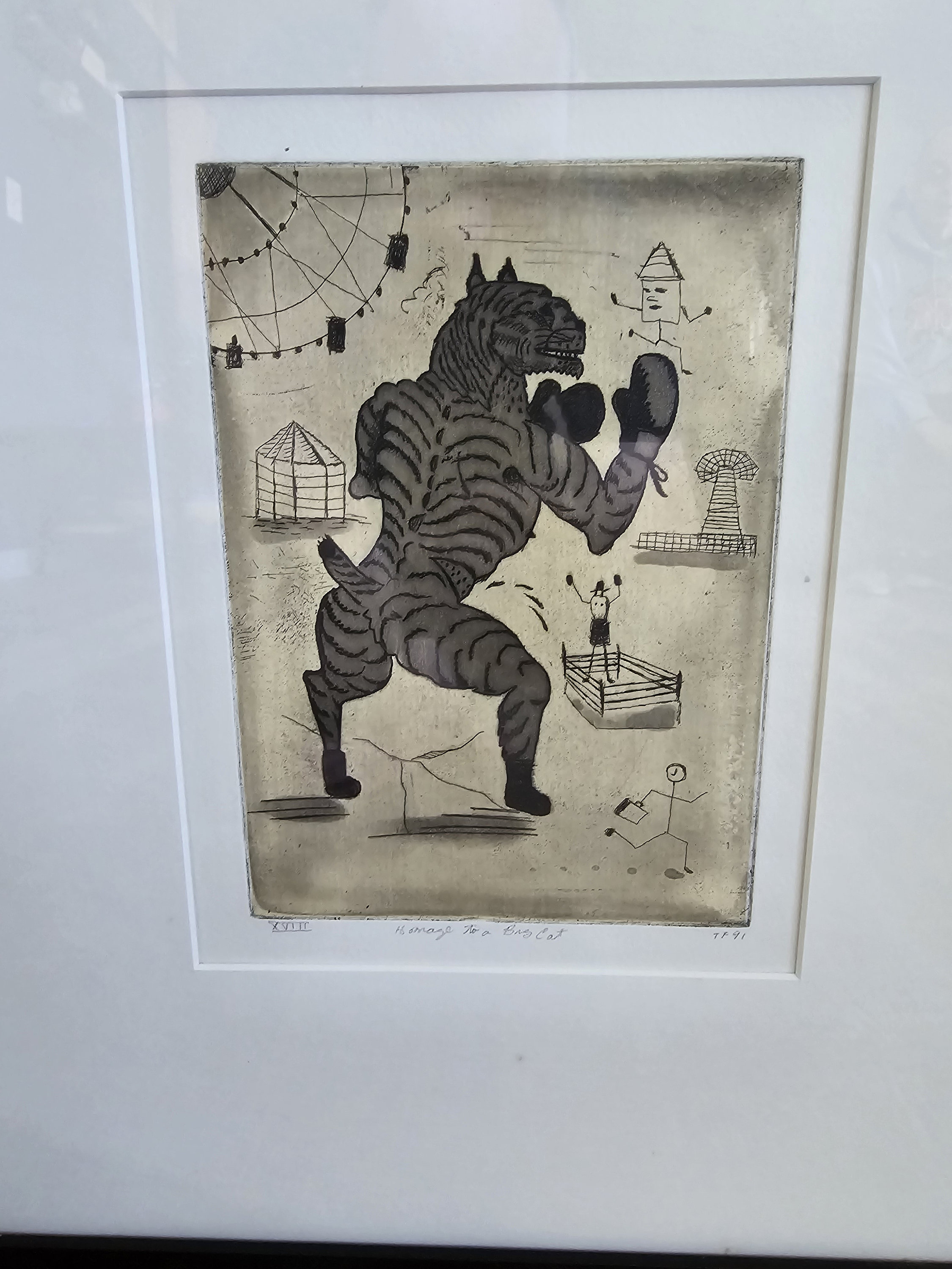 Tony Fitzpatrick - Homage to A Big Cat - Etsy