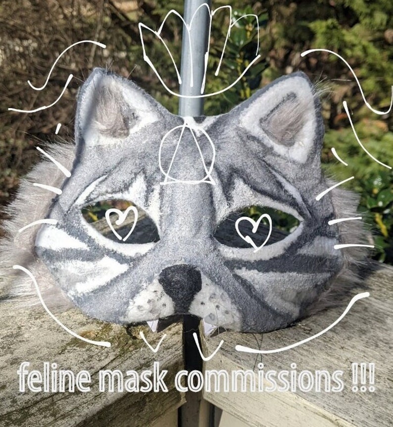 Feline/cat Mask Commissions for Therians With Pictures - Free Shipping ...
