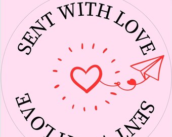 With Love Sticker, With Love Favor Tags Party Favor Label Personalized ...