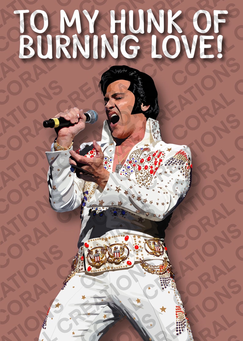 Printable Elvis Card | Anniversary | Valentines Day | Birthday - Etsy