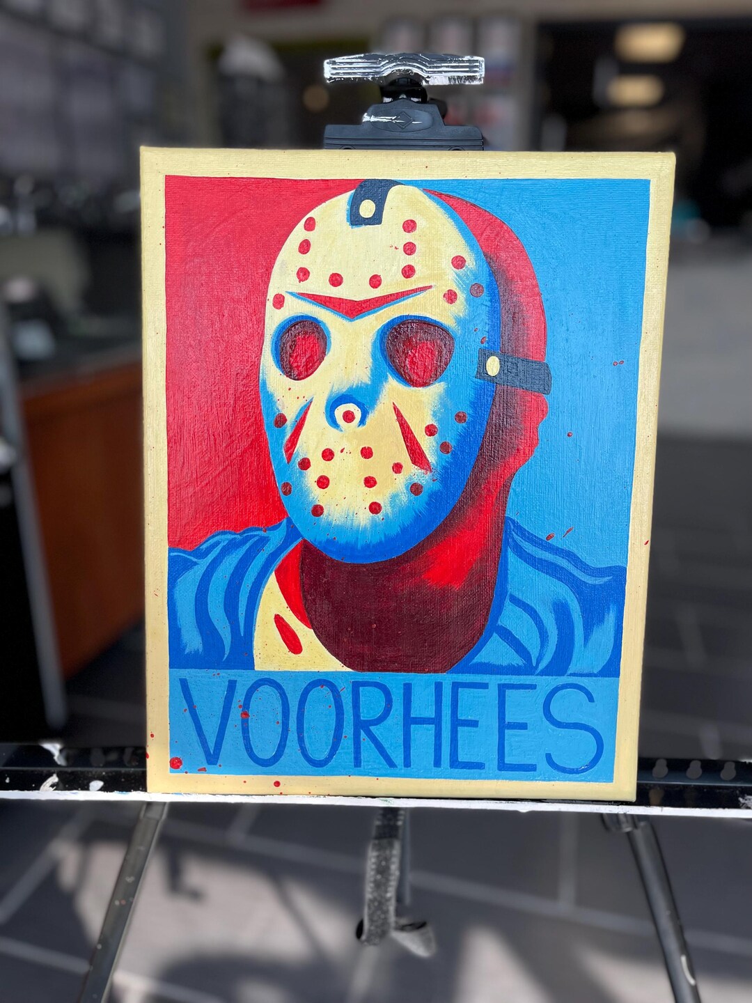 Jason Voorhees Acrylic Painting Horror Slasher Movie Theme Wall Decorum ...