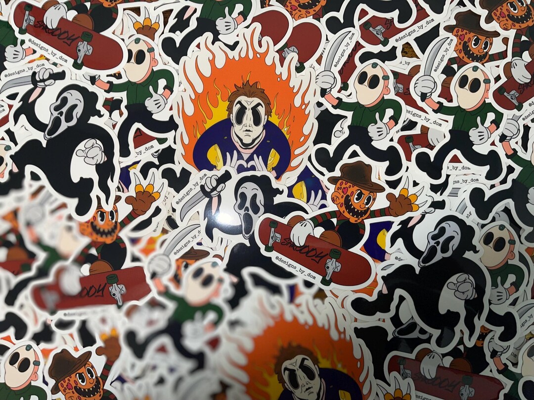 Halloween Slasher Themed Sticker Packs Available Jason Voorhees ...