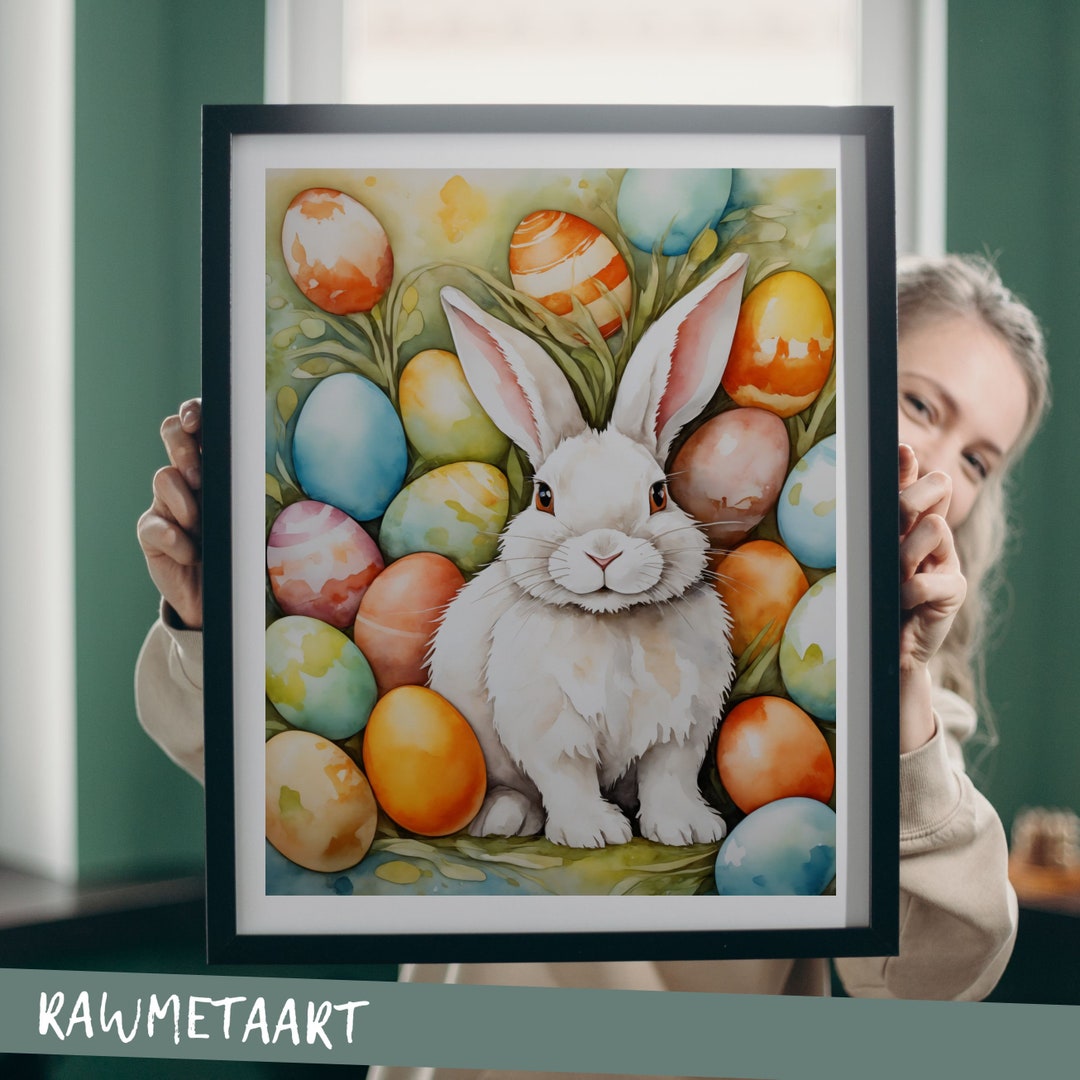 Cute Easter Bunny Printable Easter Wall Art Easter Print Spring Print ...