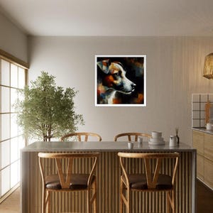 Jack Russell Terrier in Portrait, Abstract Artwork - Premium Matte ...