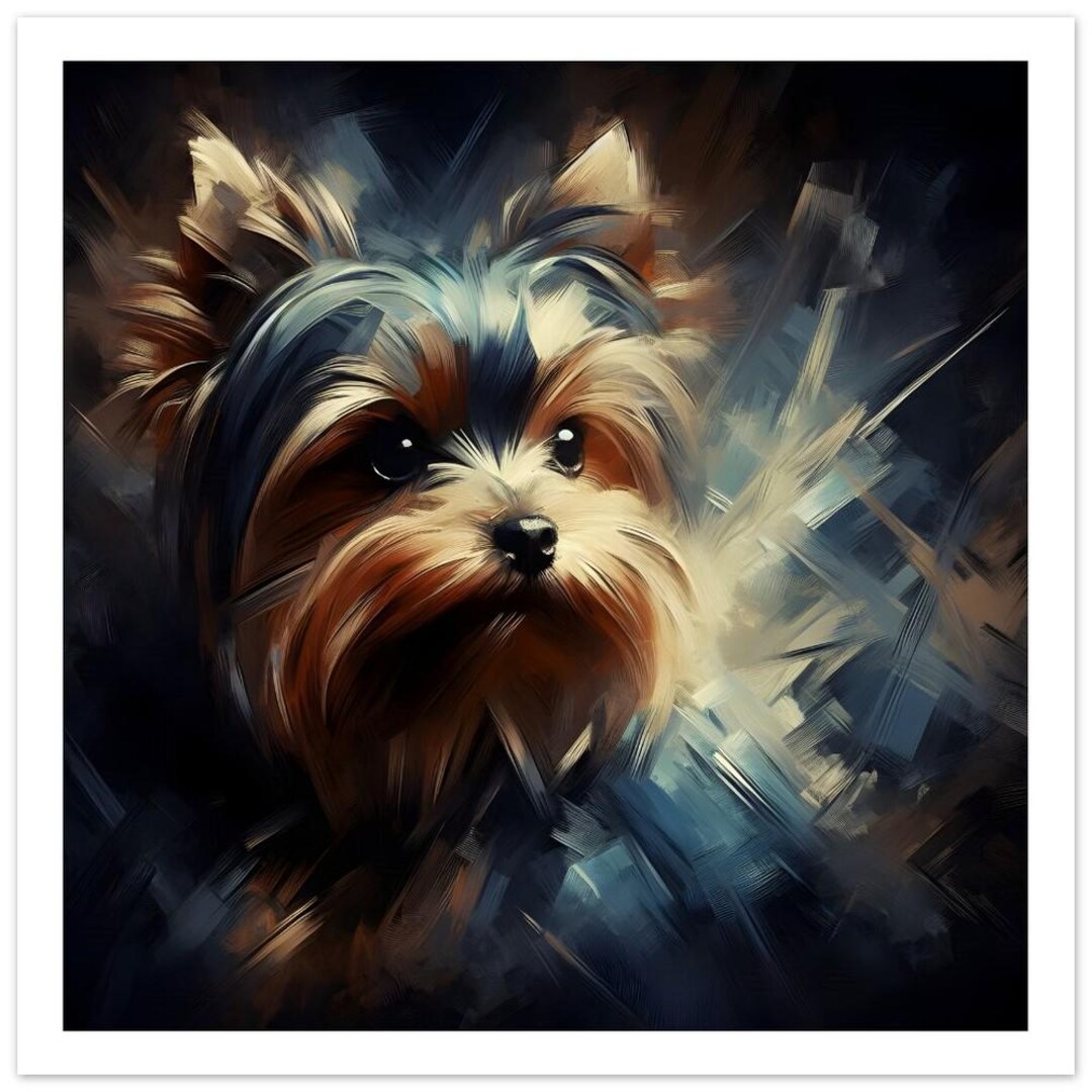 Yorkshire Terrier (yorkie) in Portrait, Abstract Artwork - High Quality ...