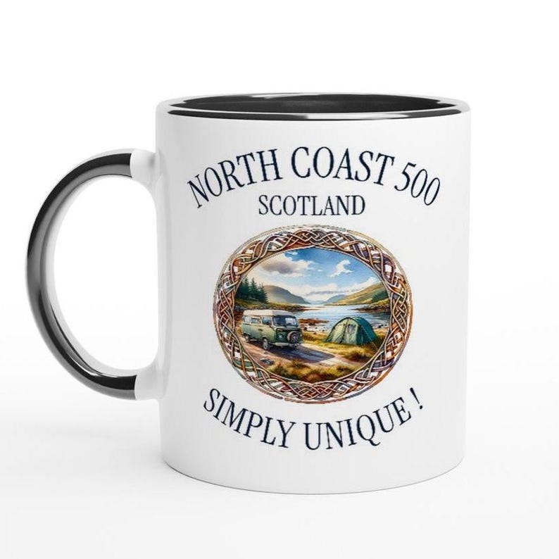 NC500 Campervan Adventure on Scotlands Ultimate Road Trip White 11oz ...