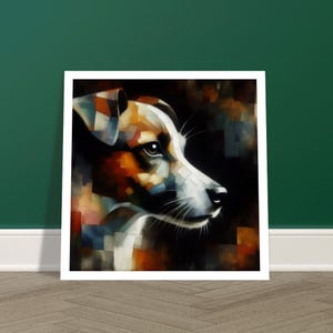 Jack Russell Terrier in Portrait, Abstract Artwork - Premium Matte ...