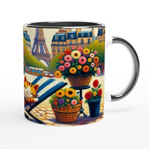 The Lazy Cat of Paris the Lazy Cat Travel Series No.09 White 11oz ...