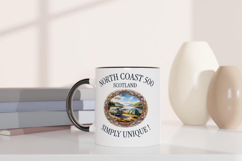NC500 Campervan Adventure on Scotlands Ultimate Road Trip White 11oz ...