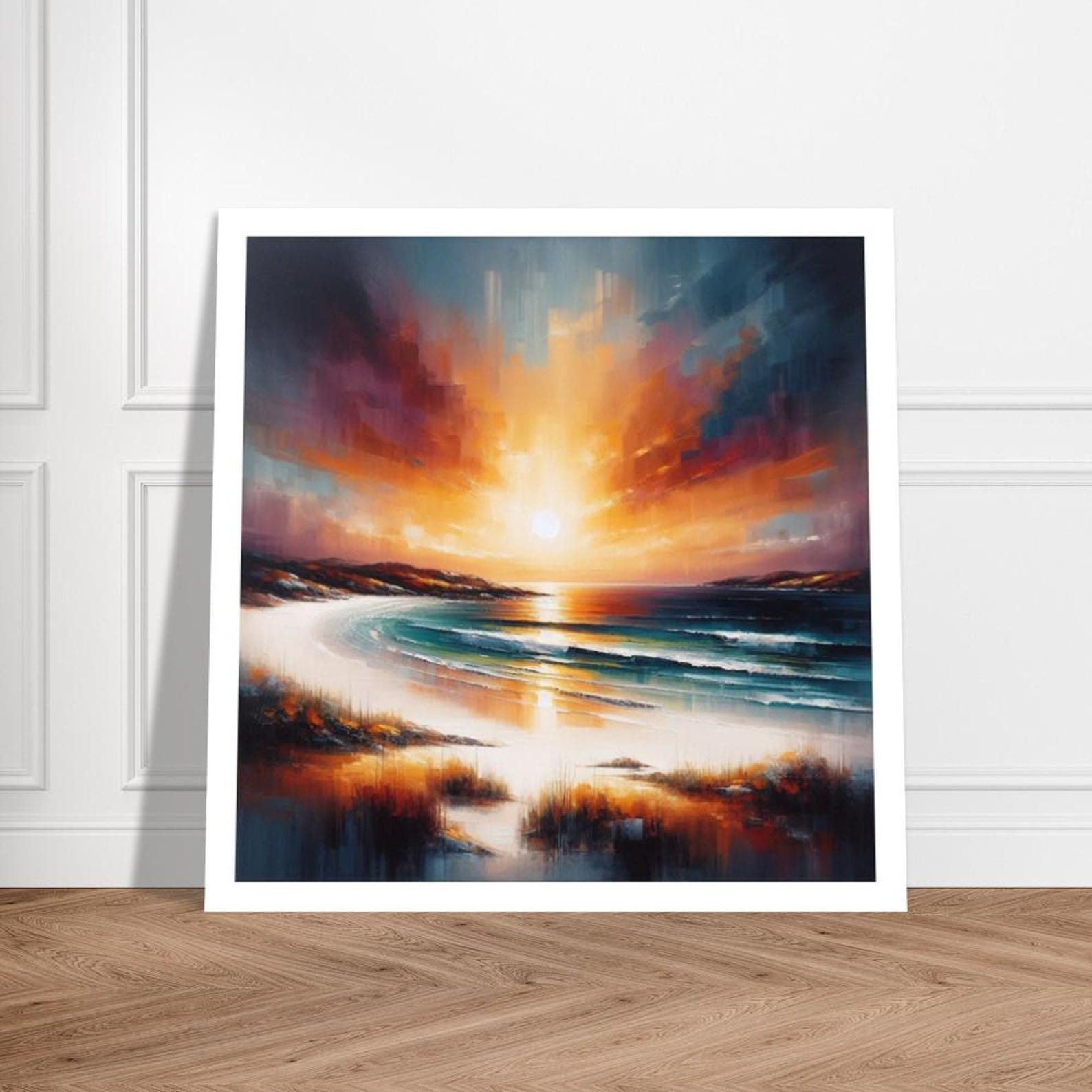 Hebridean Abstract Sunset Beach Print 03/04 - Coastal Wall Art - Unique ...