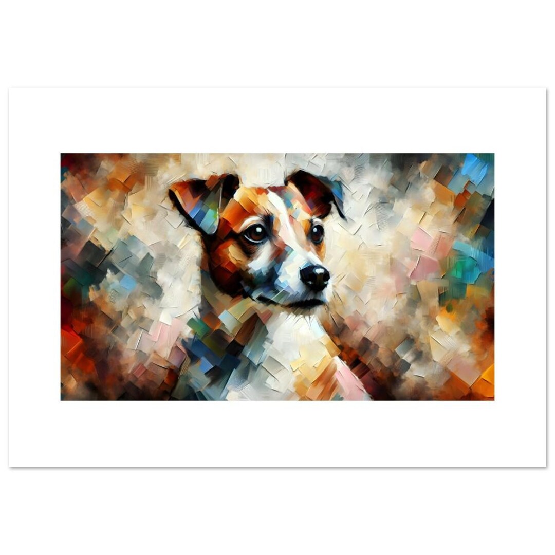 Abstract Jack Russel Artwork - Premium Matte Paper Poster - Etsy