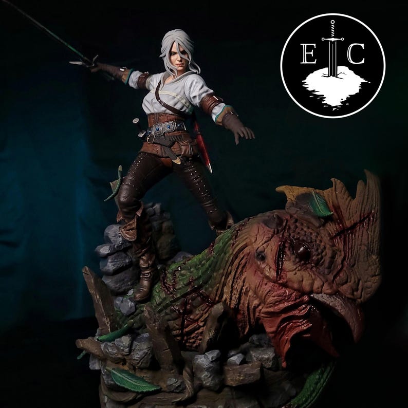 The Witcher - Ciri Statue | 12k 3D Print Resolution | Resin Figure - Etsy