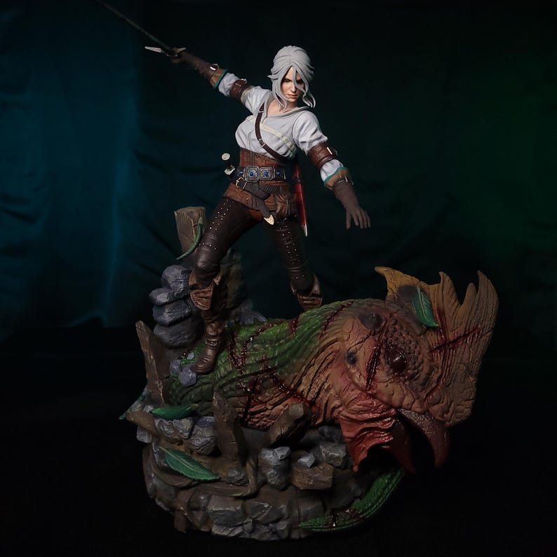 The Witcher - Ciri Statue | 12k 3D Print Resolution | Resin Figure - Etsy