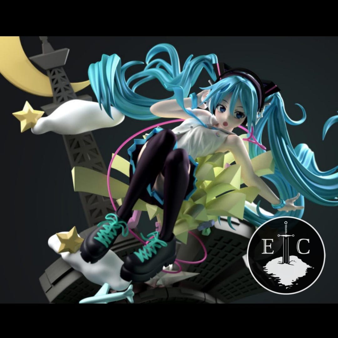 Hatsune Miku | 12k 3D Print Resolution | Resin Figure - Etsy
