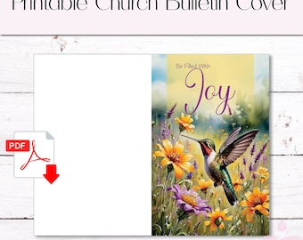 General Church Bulletin Art Cover KJV Bible Verse: Be Strong & of ...