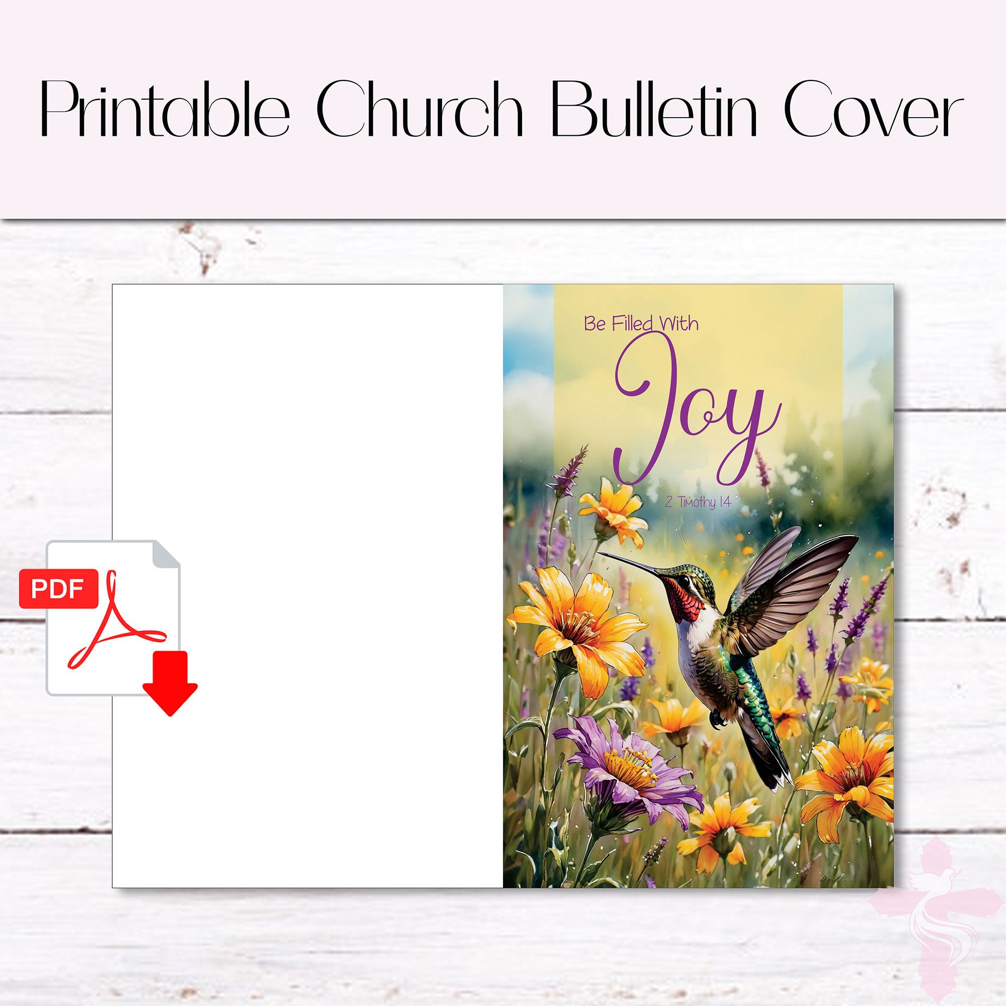 Printable Church Bulletin Cover - PLUS Canva Template - 8.5 X 11 Bi ...