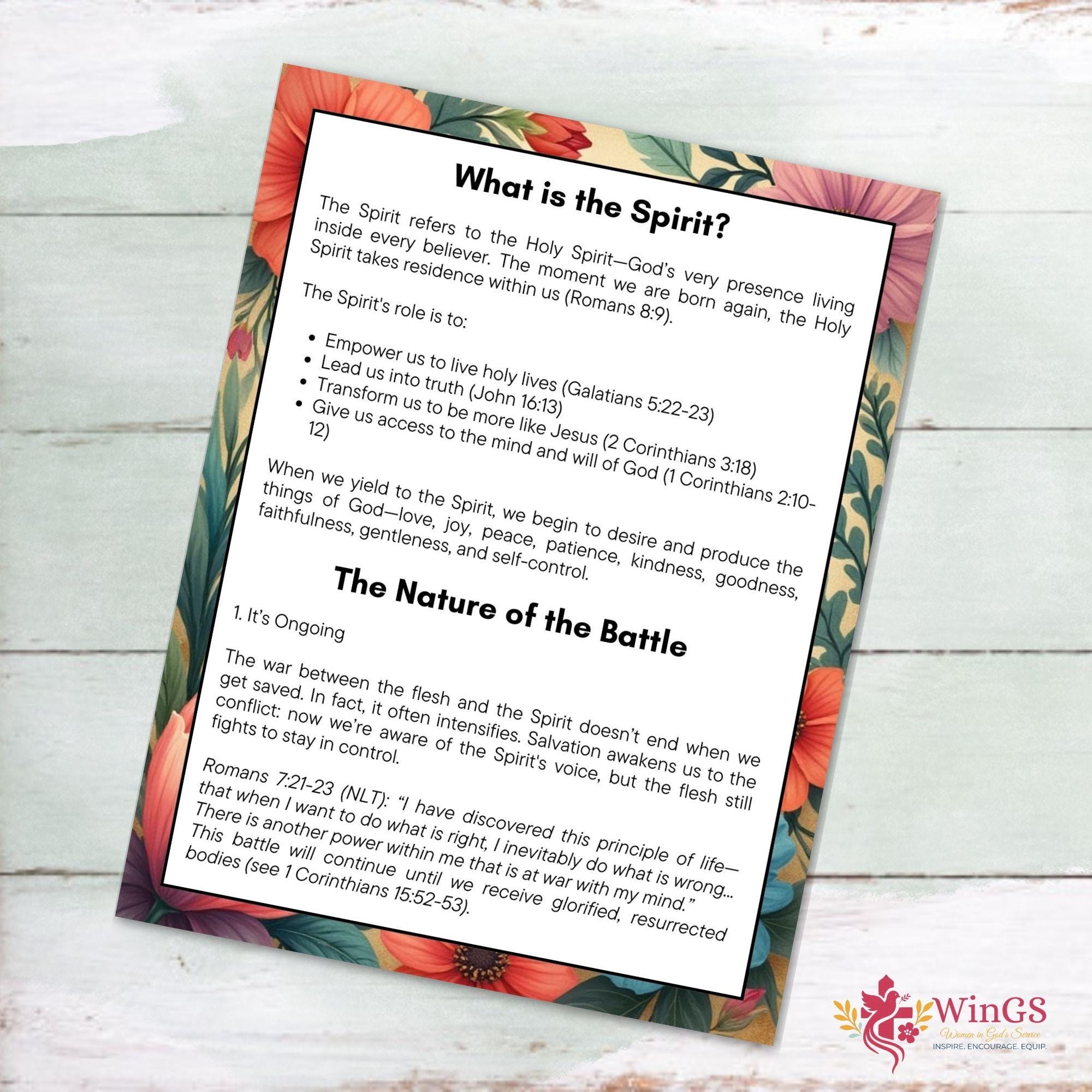 Victory Within: Living by the Spirit | Printable Christian Bible Lesson ...