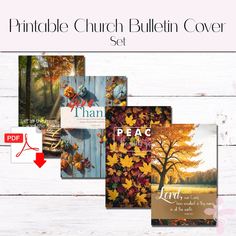 Free Fall Church Bulletin Covers - Etsy