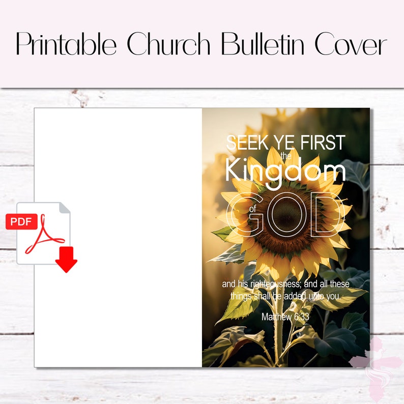 Printable Church Bulletin Cover - PLUS Canva Template - 8.5 X 11 Bi ...